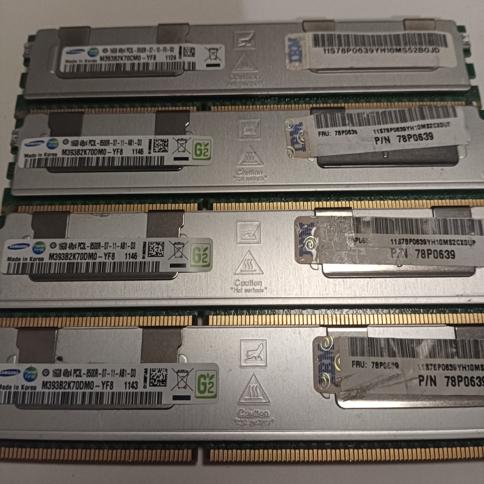 Samsung 16GB 4Rx4 PC3L 8500R ECC