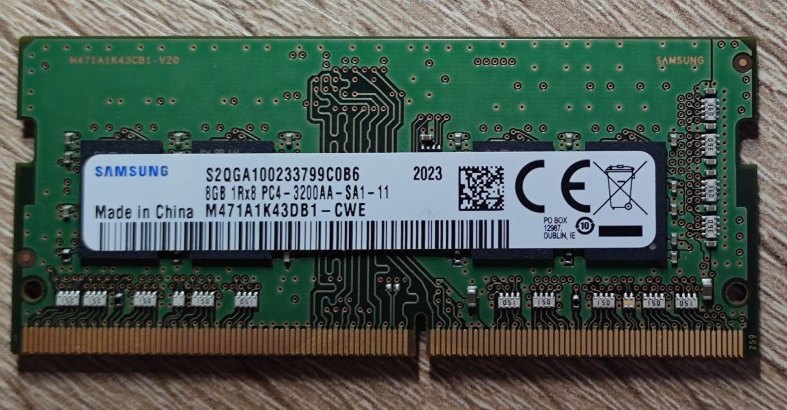 Samsung 8GB DDR4 3200MHz SODIMM RAM