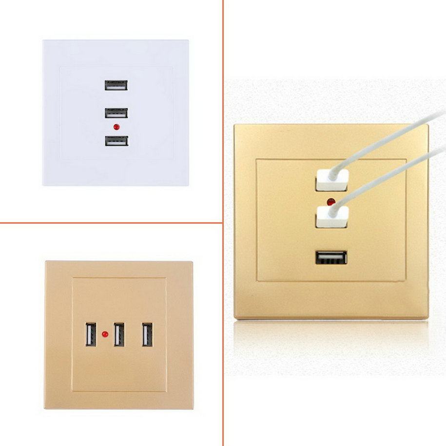 KUĆNA USB UTIČNICA 3-PORTA, 220V / 5V,ZA VIŠE UREĐAJA ISTOVREMENO