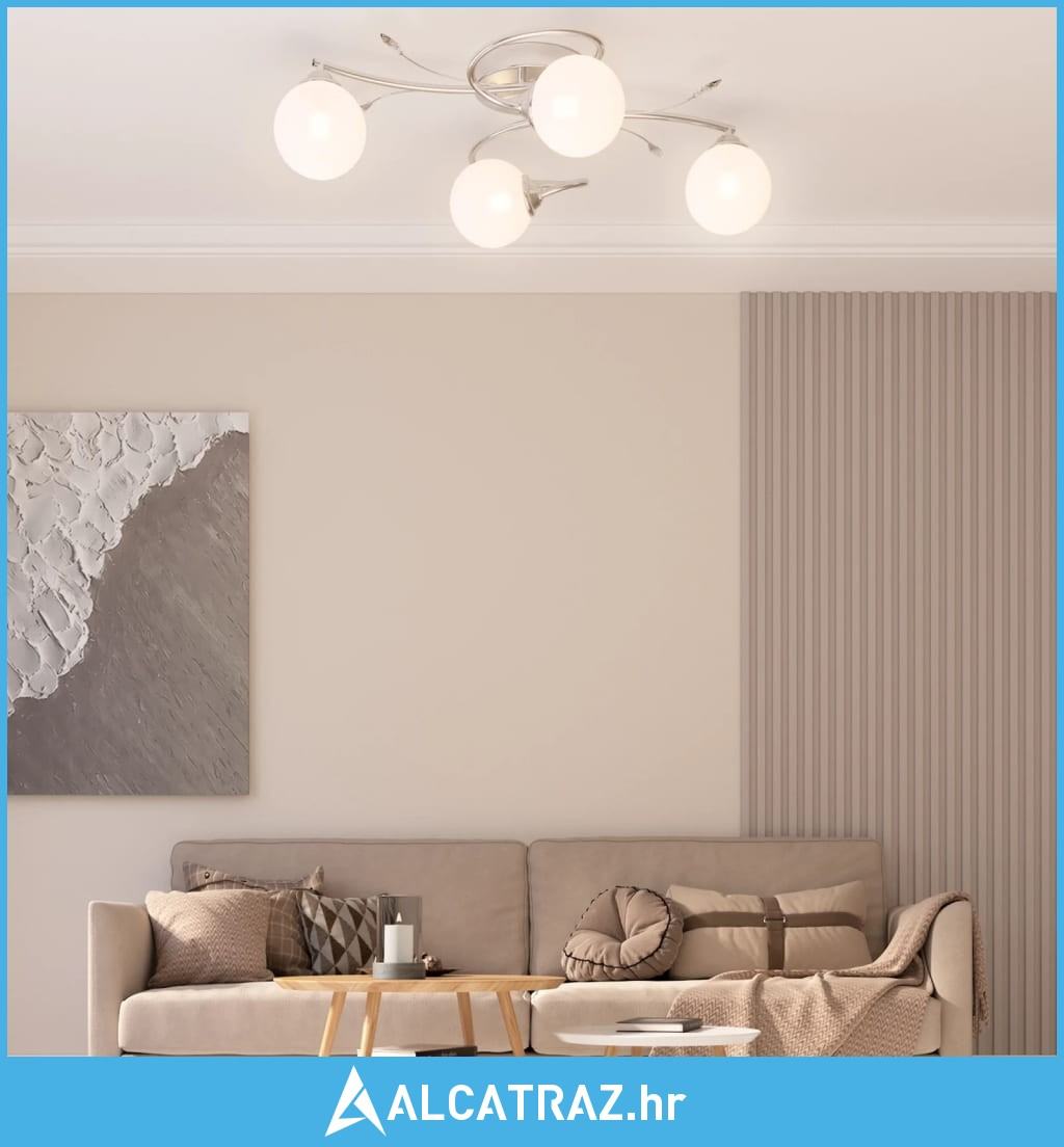 Stropna lampa s okruglim staklenim sjenilima 4 G9 LED svjetla - NOVO