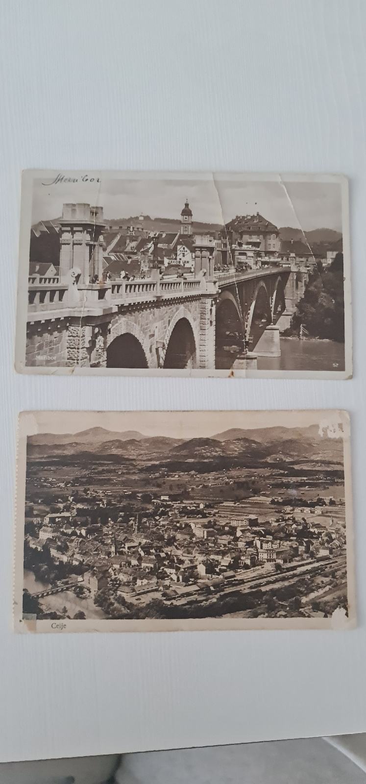 2 razglednice/dopisnice Celje 1923. Maribor 1930. KRALJEVINA SHS