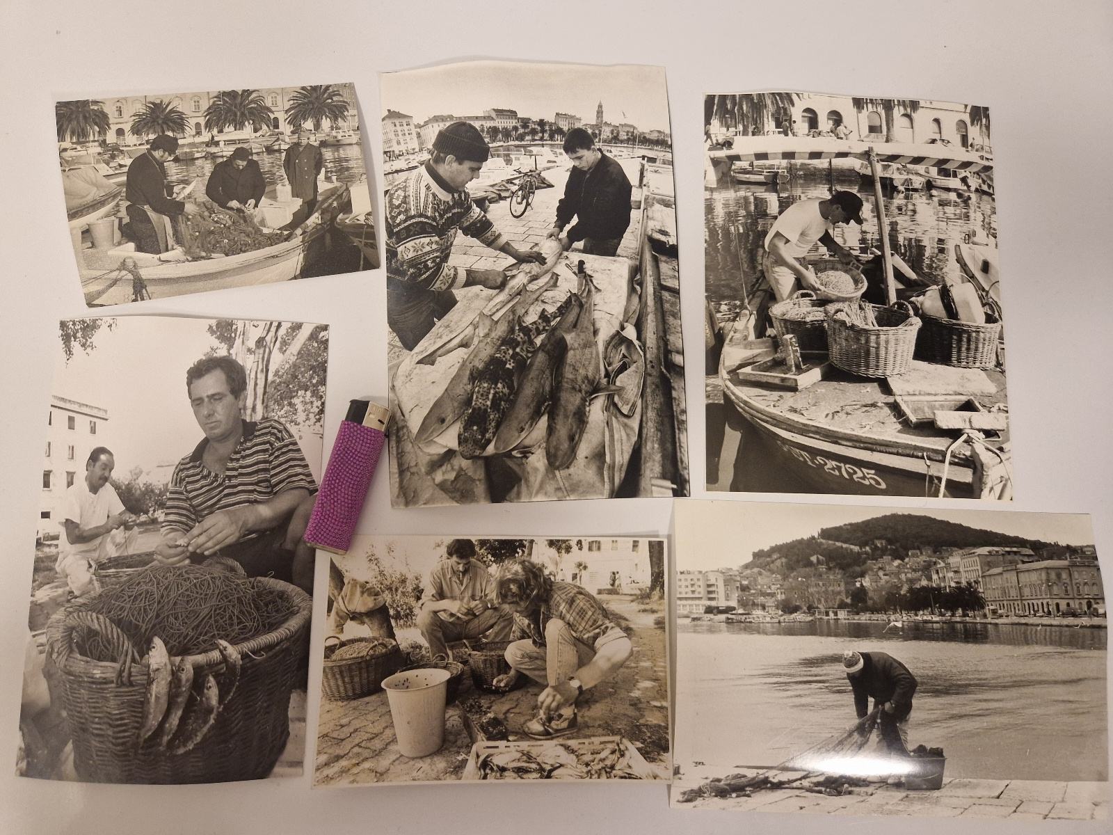6 starih originalnih fotografija ribara sa matejuške (Split)