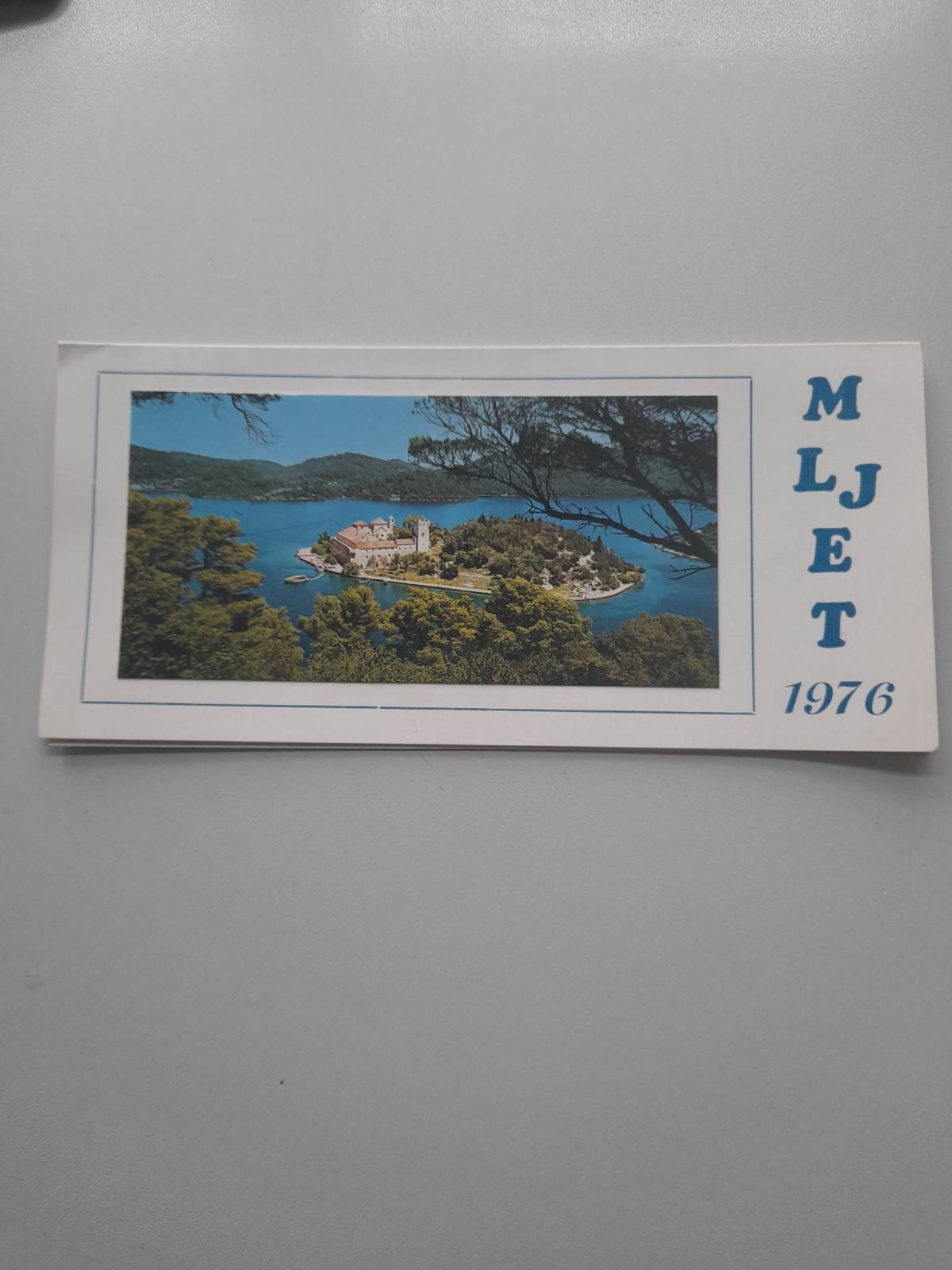 čestitka razglednica 1976 mljet hotel melita, dubrovnik
