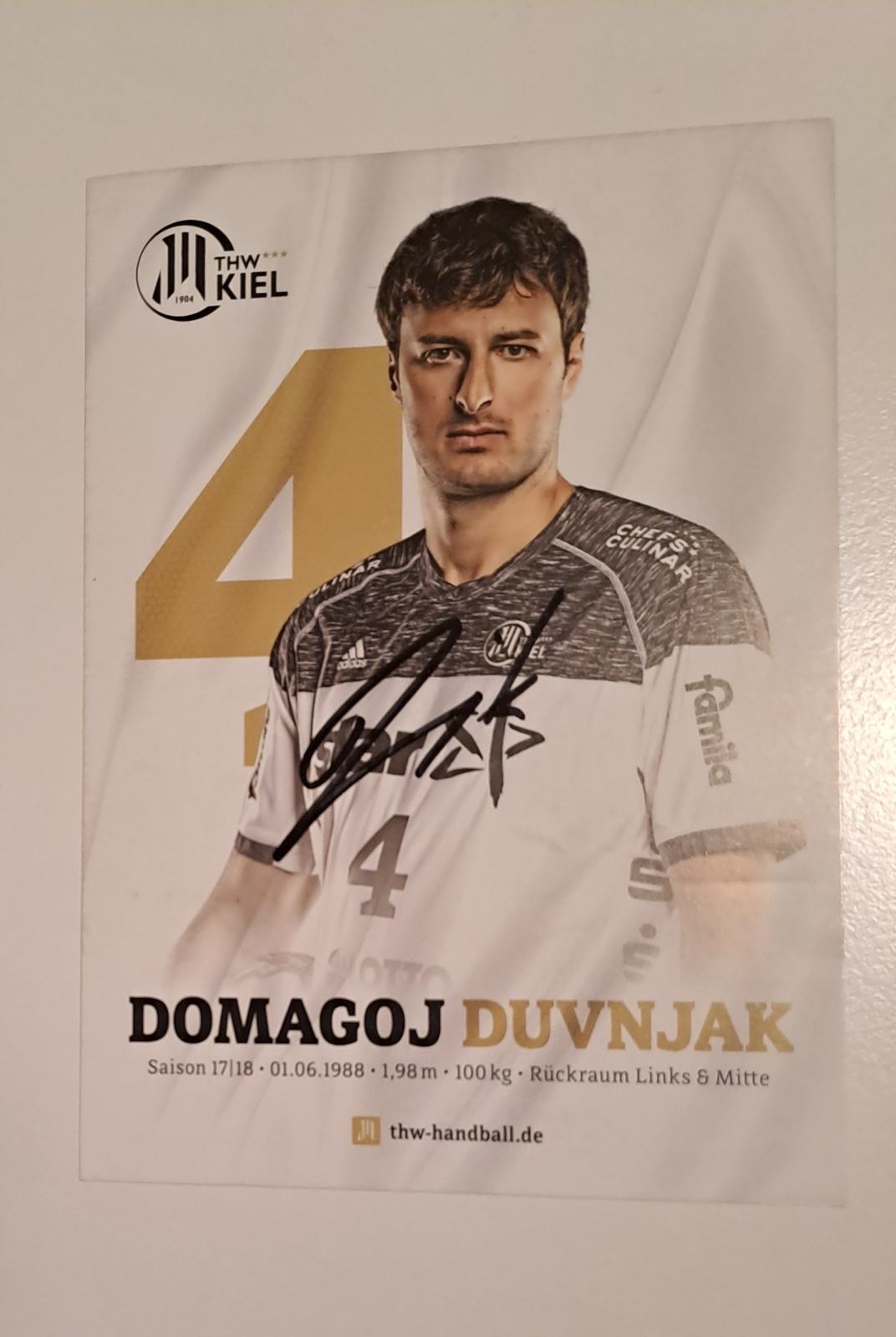 Domagoj Duvnjak potpis autogram