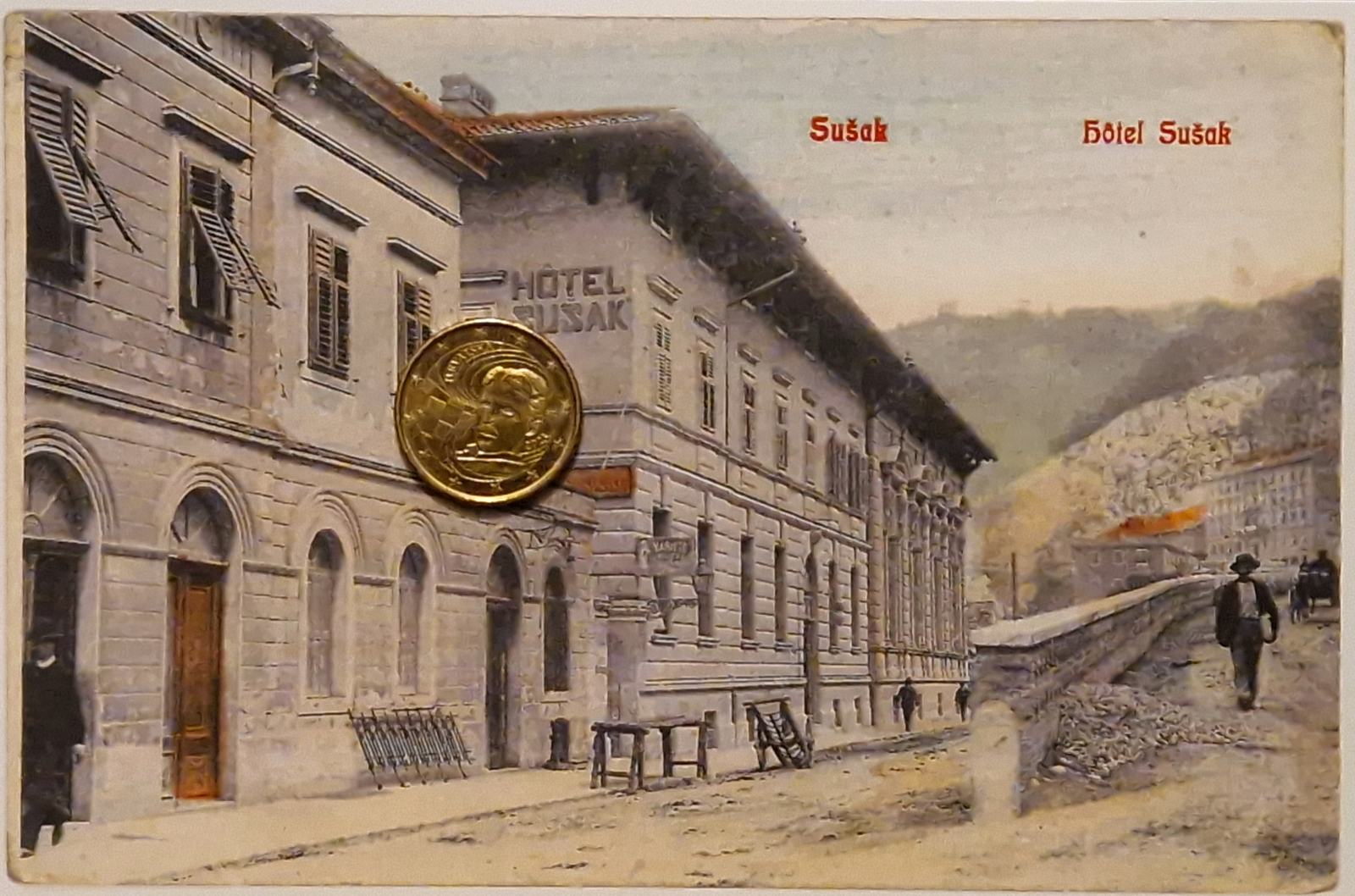 Stara razglednica Hotel Sušak Fiume Rijeka