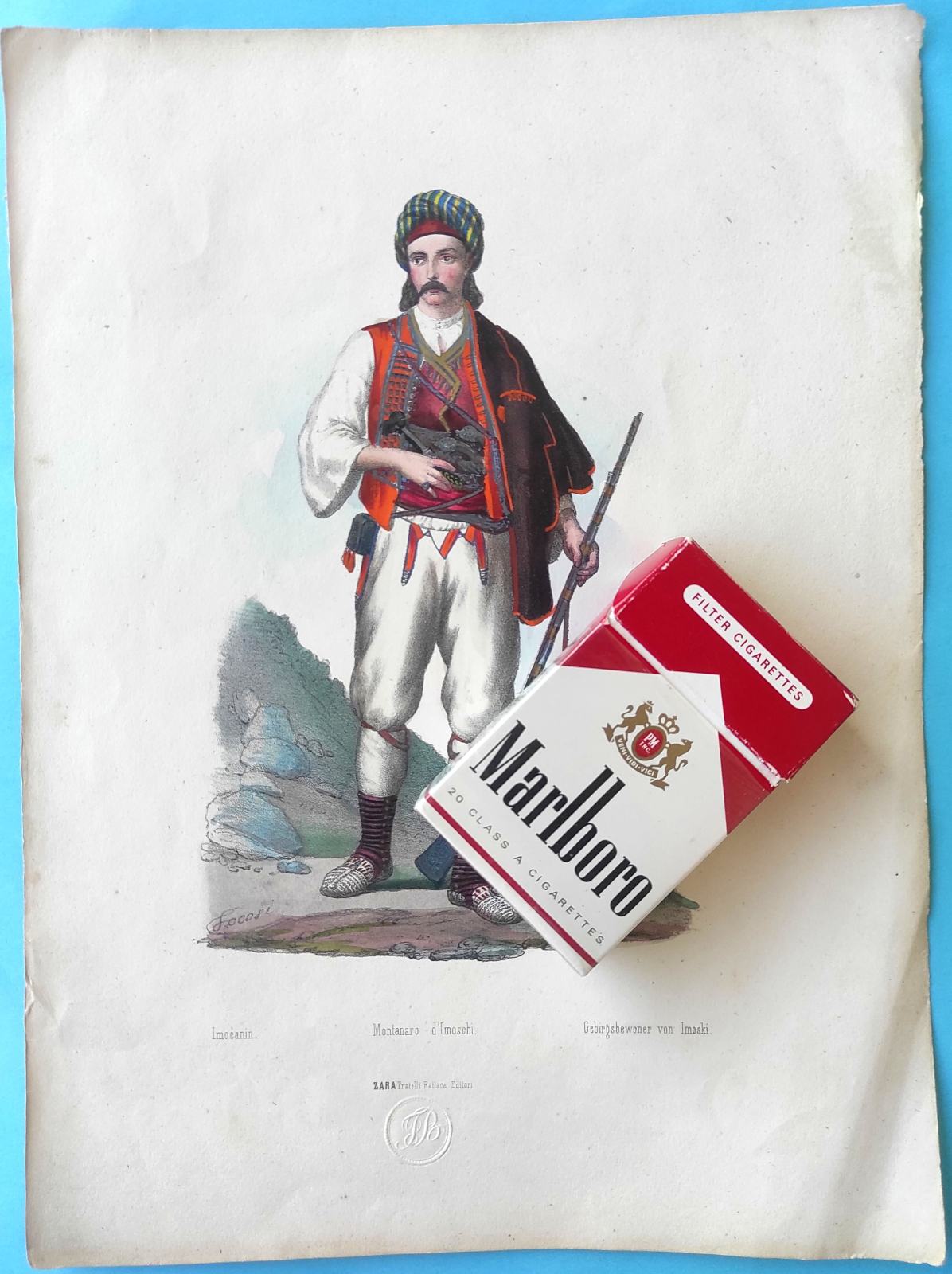 IMOĆANIN (Imotski) orig. litografija iz La Dalmazia descritta 1846.god