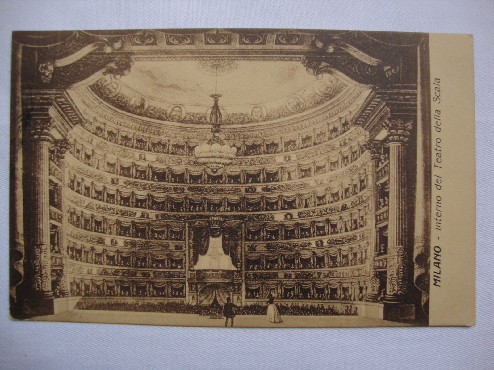 MILANO-TEATRO DELLA SKALA. POSTCARD 1913.god-Razglednica Italija