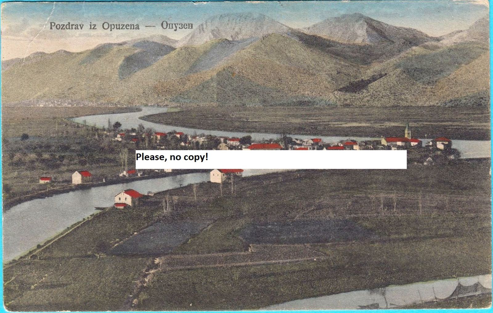 OPUZEN (Neretva) ... stara razglednica, putovala 1923. godine
