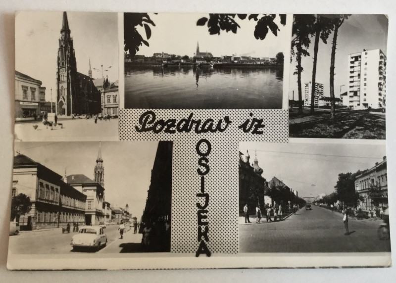 OSIJEK HRVATSKA STARA RAZGLEDNICA 1965
