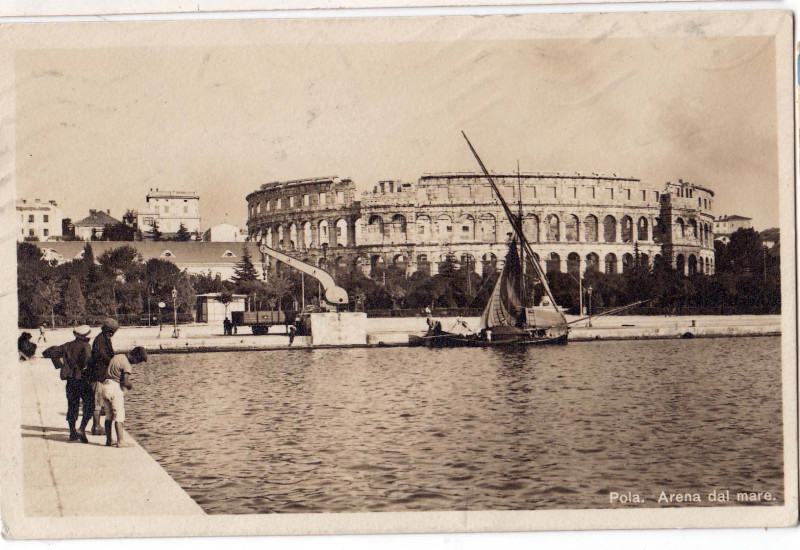 POLA PULA ISTRA HRVATSKA FOTOGRAFIJA ARENA STARA RAZGLEDNICA 1915 K.u.