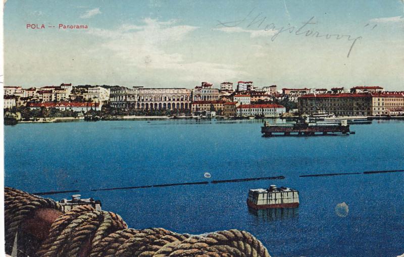 POLA PULA ISTRA HRVATSKA LUKA PANORAMA VERLAG M.SULTZ, PRAG, 1916.STA
