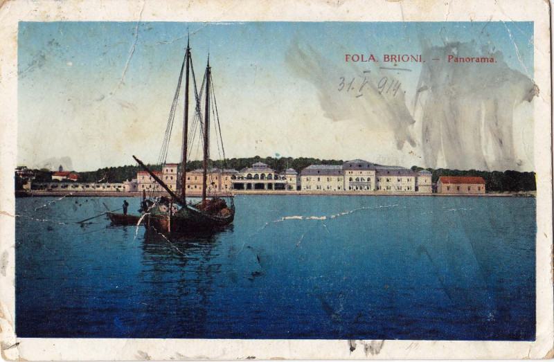 POLA PULA ISTRA HRVATSKA OTOK BRIONI G.C. 1912/13. STARA RAZGLEDNICA