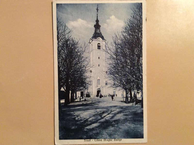 RIJEKA TRSAT STARA RAZGLEDNICA CRKVA MAJKE BOŽJE 1928.
