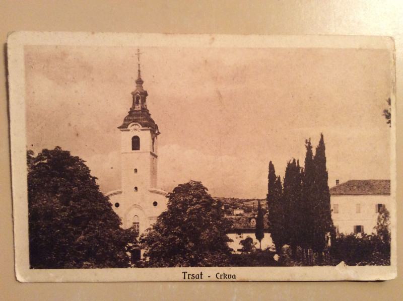 RIJEKA TRSAT STARA RAZGLEDNICA CRKVA