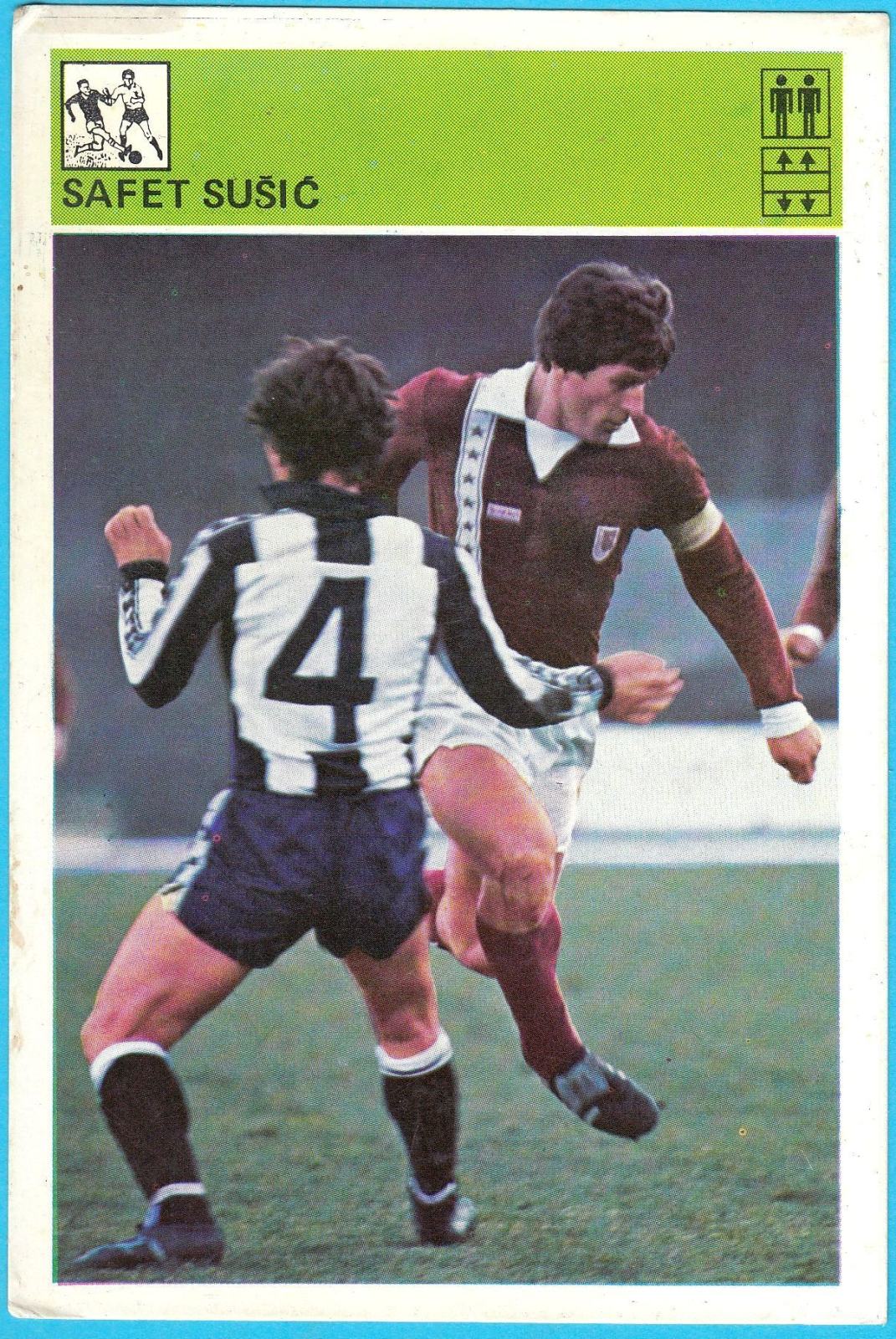 SAFET SUŠIĆ - FK Sarajevo - ex Yu nogometna kartica svijet sporta