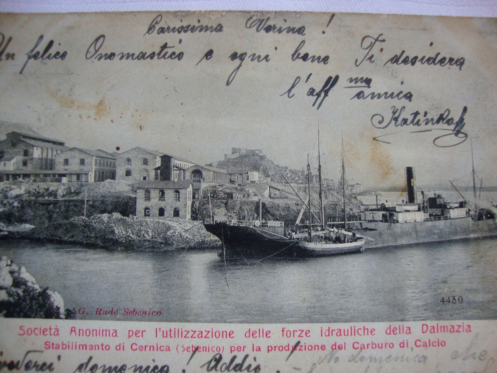 ŠIBENIK - G.RUDE SEBENICO - DOPISNICA- PUTOVALA - RIJETKA