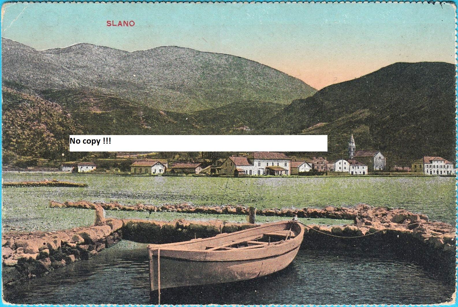 SLANO (Dubrovnik) stara predratna razglednica, putovala 1928. godine