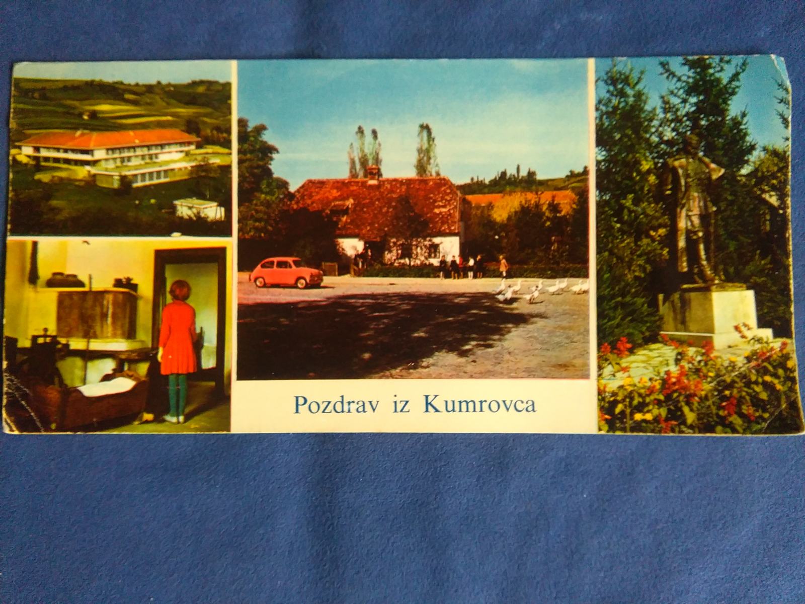 STARA RAZGLEDNICA - KUMROVEC - 2 PEČATA - IZ 70? - VEĆI FORMAT