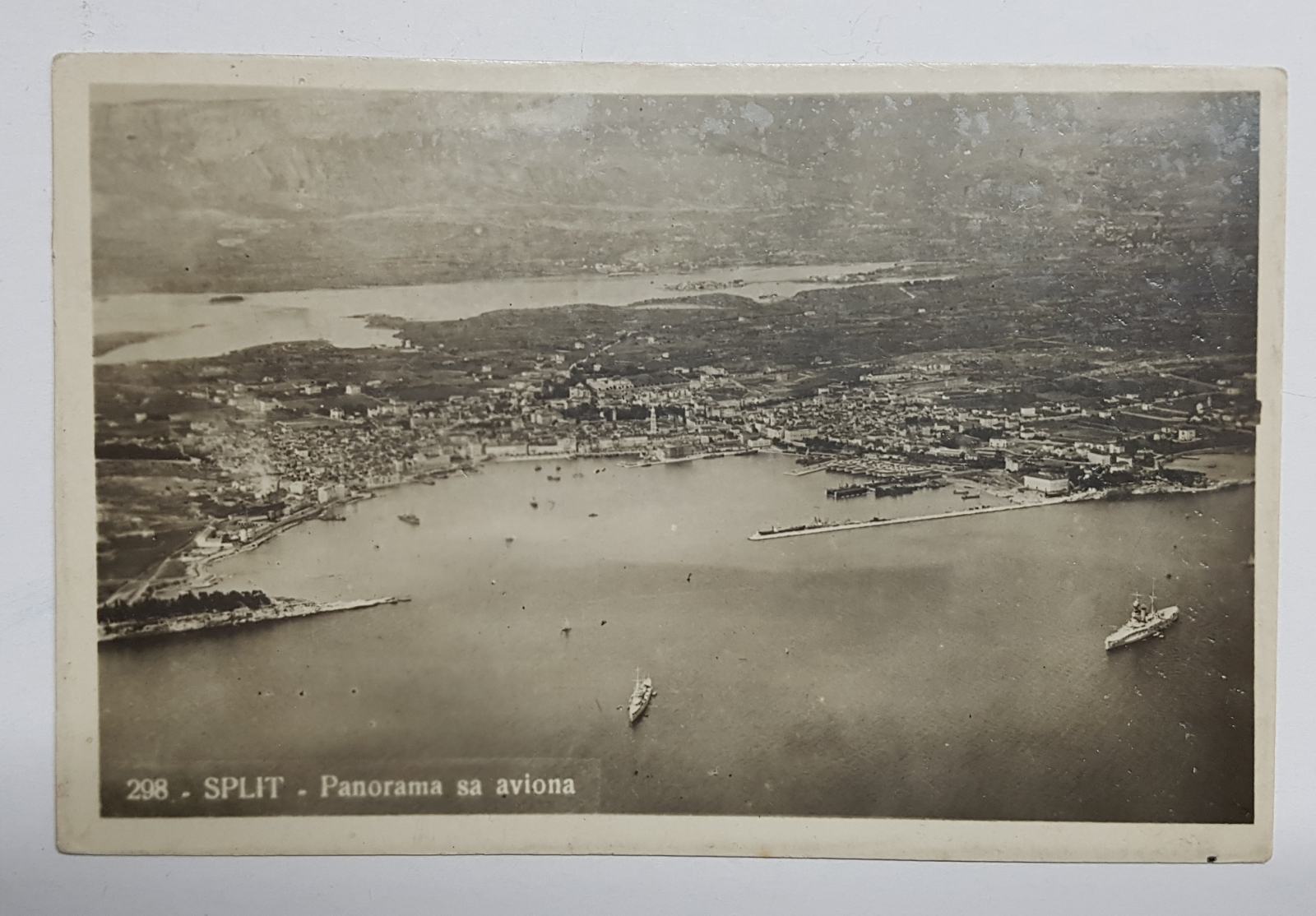 STARA RAZGLEDNICA, SPLIT, PANORAMA SA AVIONA oko 1900 g.