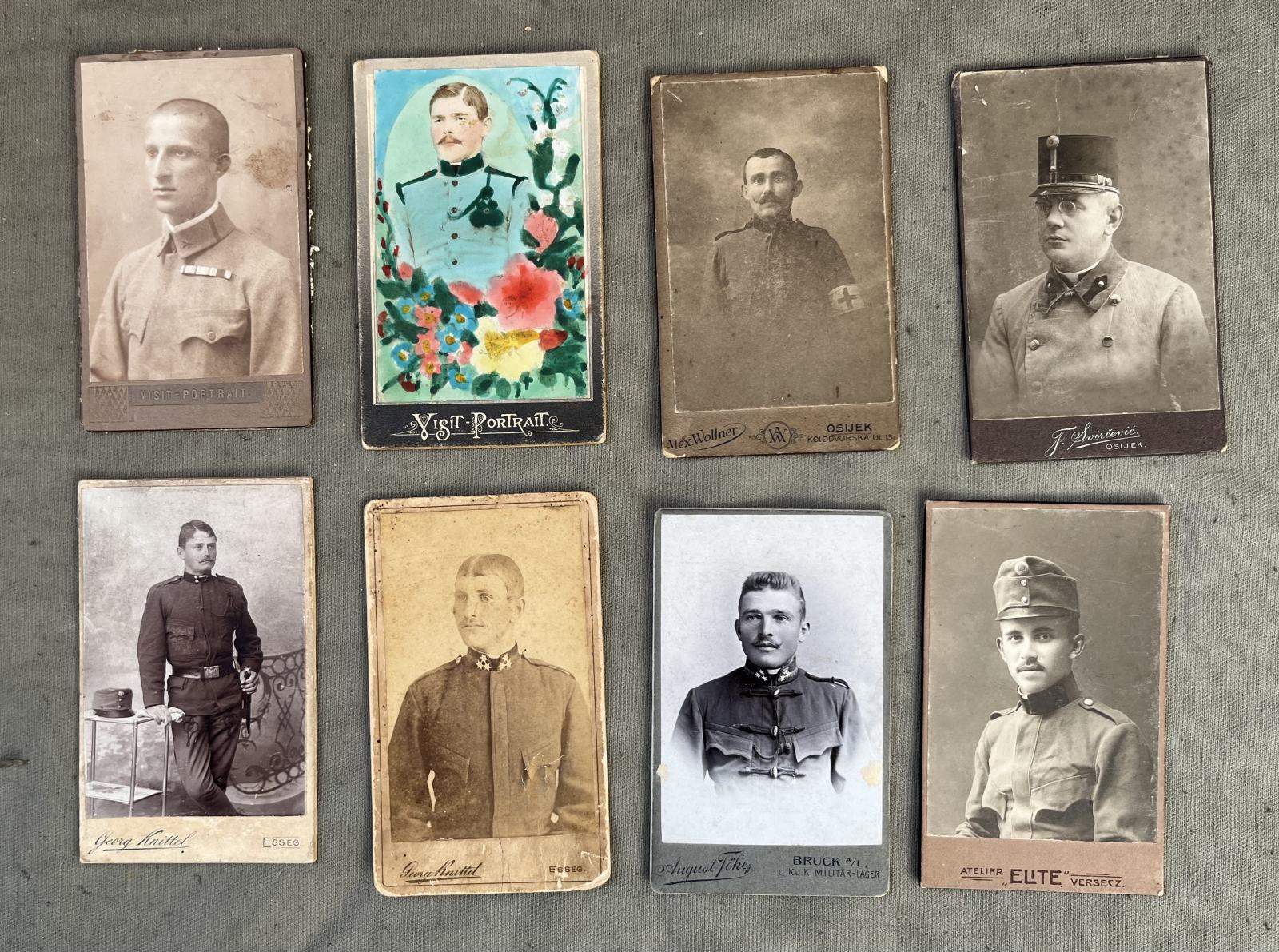 STARE FOTOGRAFIJE KARTONKE, AUSTROUGARSKA - LOT OD 8 VOJNIKA