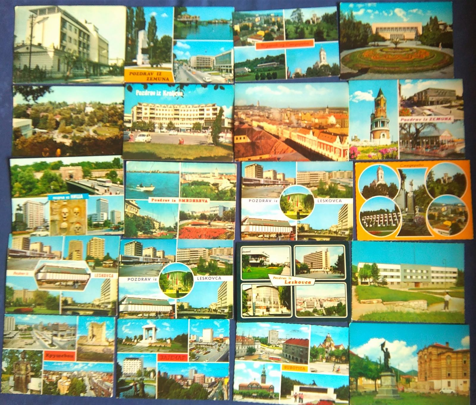 STARE RAZGLEDNICE - SRBIJA MIX - 29 KOM, OD 60-80 GOD.