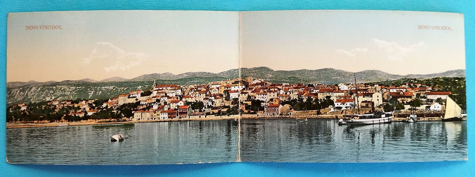 NOVI-VINODOL (Novi Vinodolski) stara dvostruka razglednica
