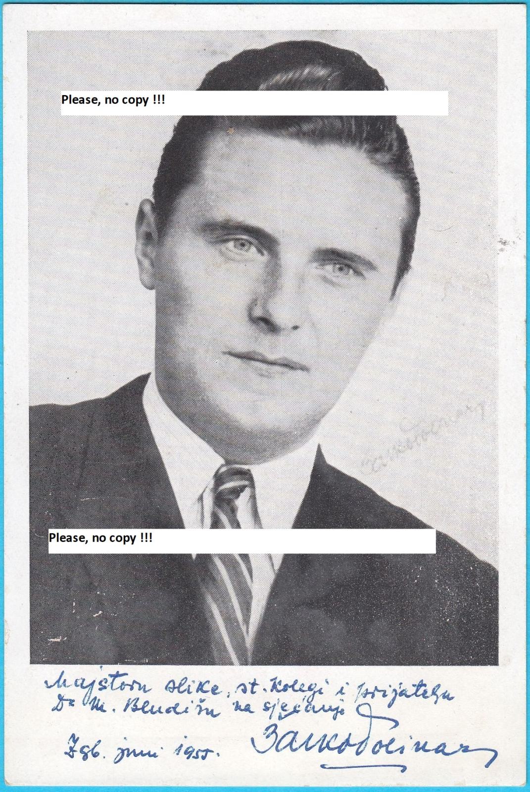 ŽARKO DOLINAR Stolni tenis (Svjetski prvak) Originalni potpis autogram