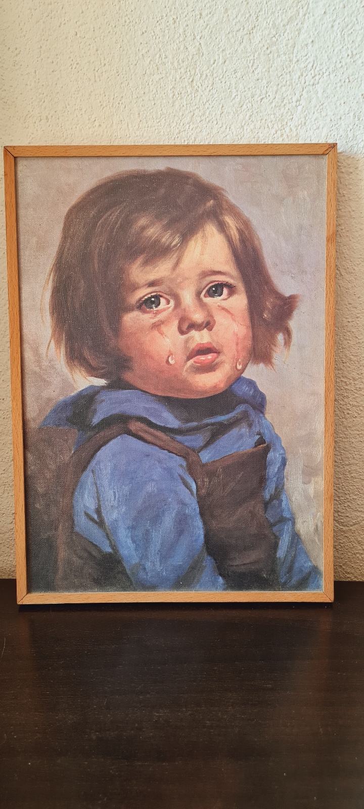 Dječak koji plače, Vintage iz 70-ih godina prošlog stoljeća. Po uzoru