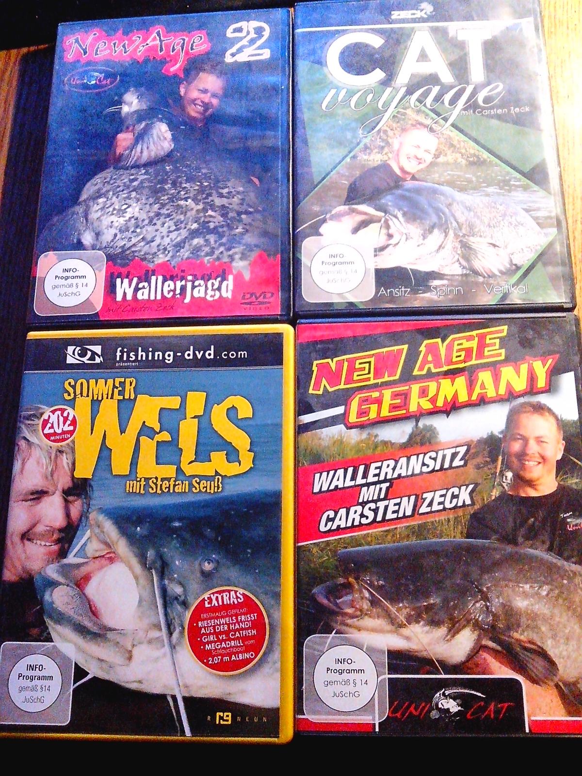 4 DVD Waller Wels Cat Som ribolov