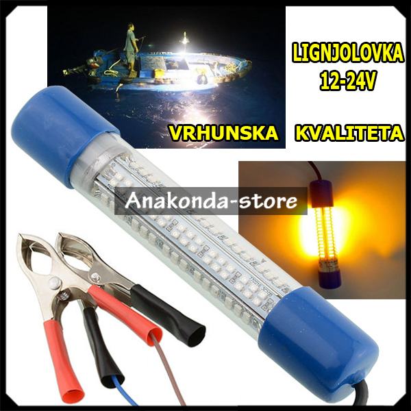 30W LED Lampa Ribolov Podvodno Žuto Svjetlo Ribolov Lignjolov Feral