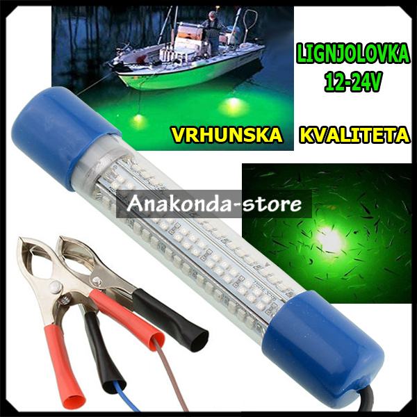 30W LED Zelena Lampa Feral za Ribolov Lignje Sipe Podvodna Lignjolovka