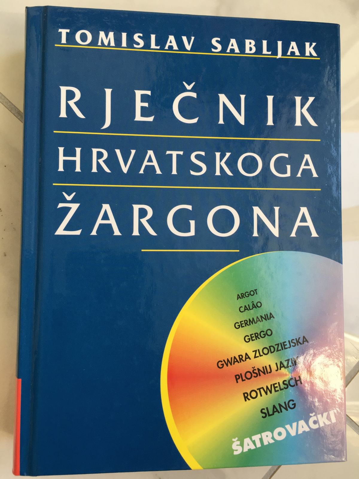 Sabljak, RJEČNIK HRVATSKOG ŽARGONA
