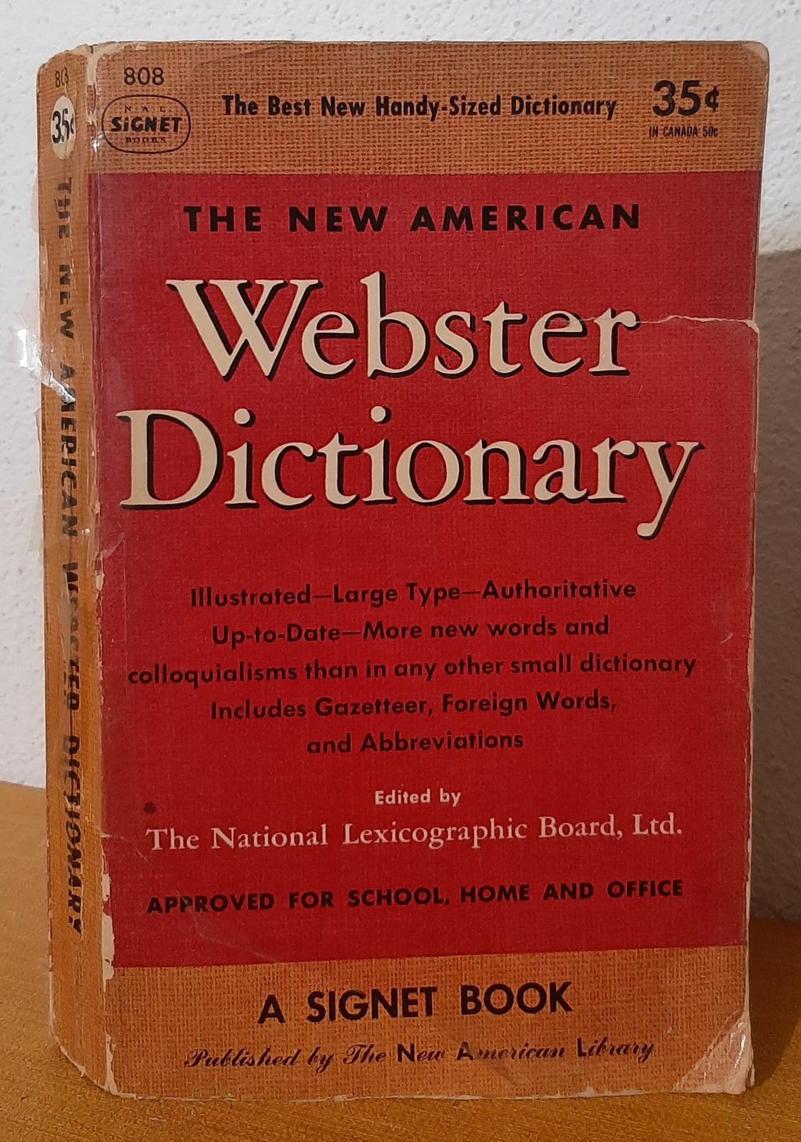 Webster Dictionary 1955.
