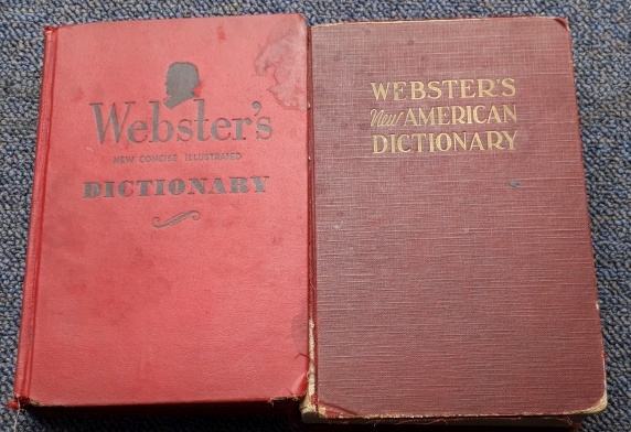 Websters dictionary. Webster rječnici. Dva rječnika.