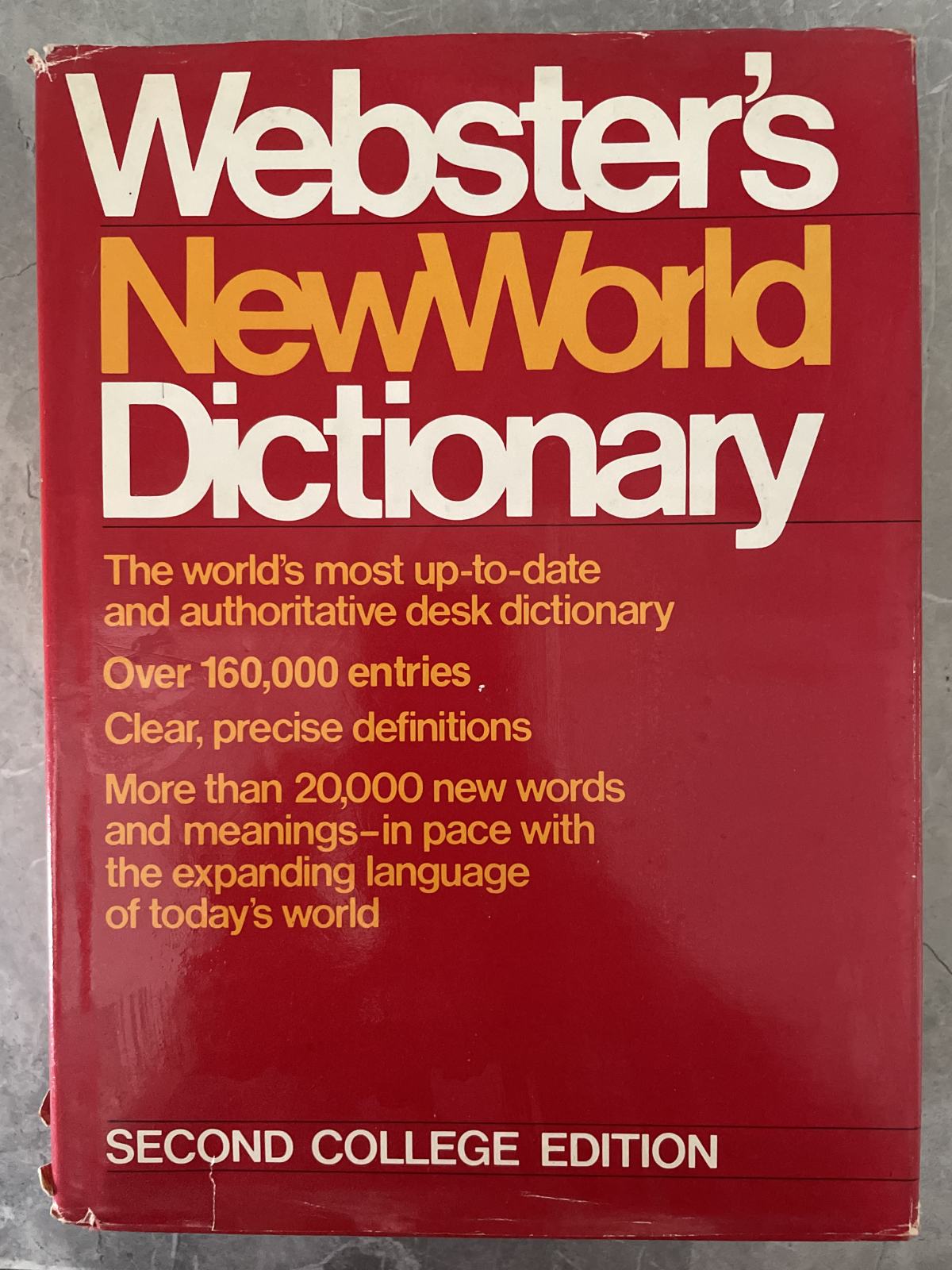 Websters New World Dictionary