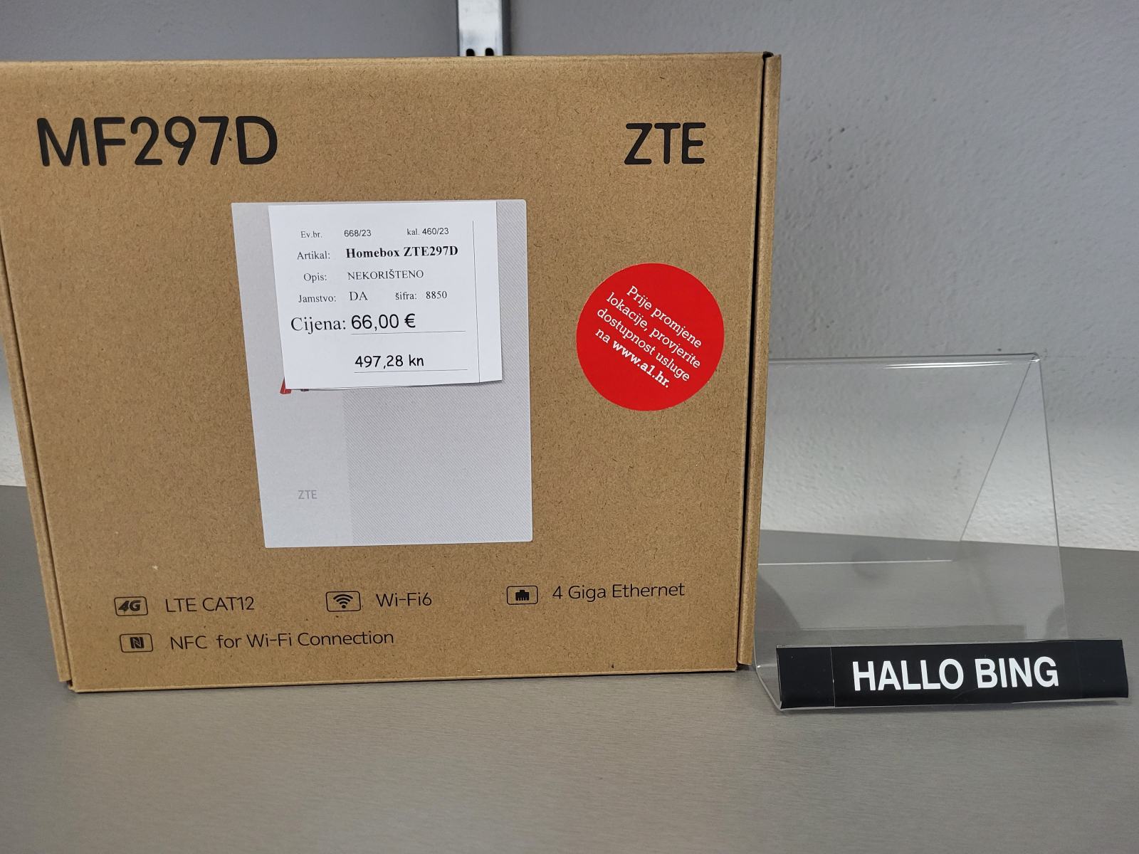 4G router ZTE MF297D, NOVO
