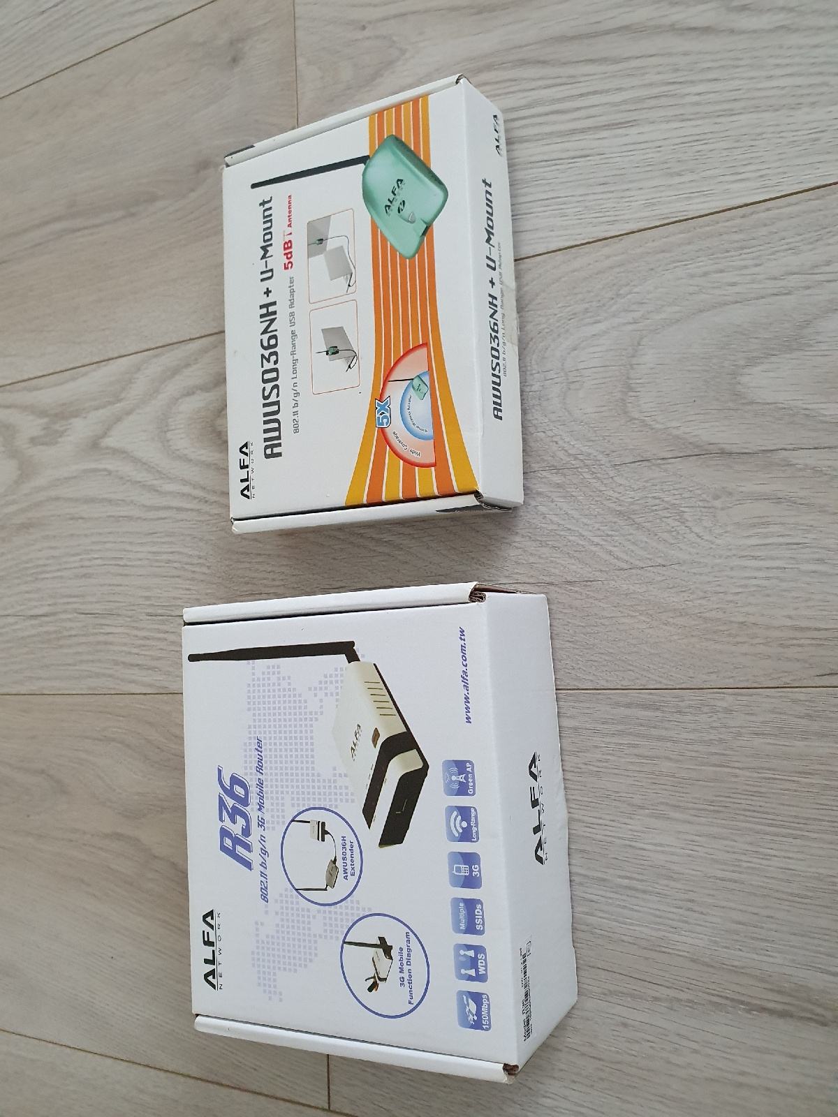 Alfa R36 3G wifi router + Alfa AWUS036NH kartica
