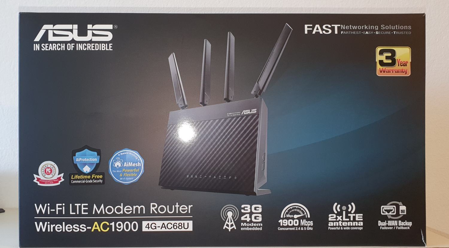 Router - Usmjernik ASUS 4G-AC68U 4G/LTE/3G CAT6