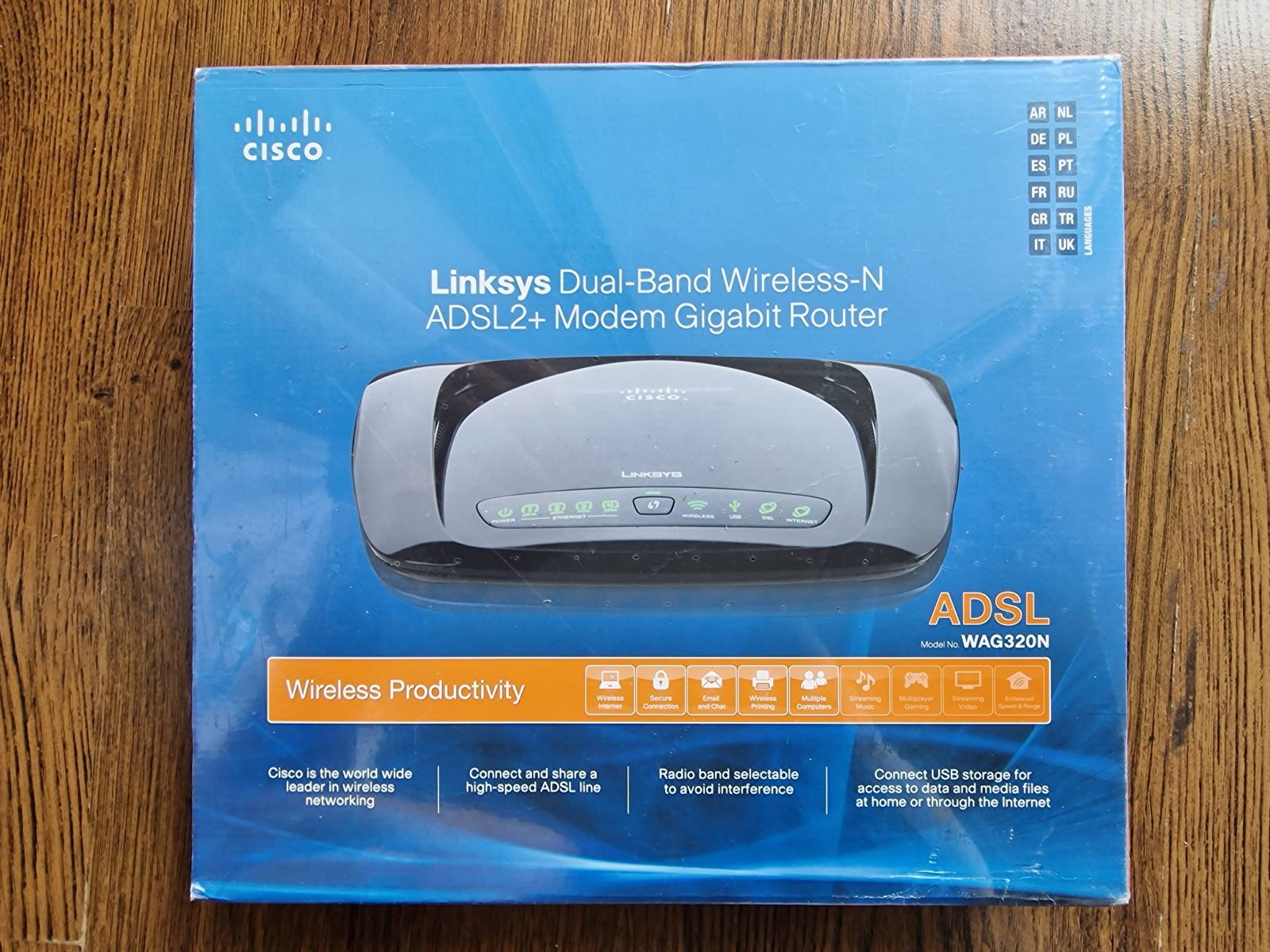 Modem-router Linksys WAG320N Dual-Band Wireless-N ADSL2+