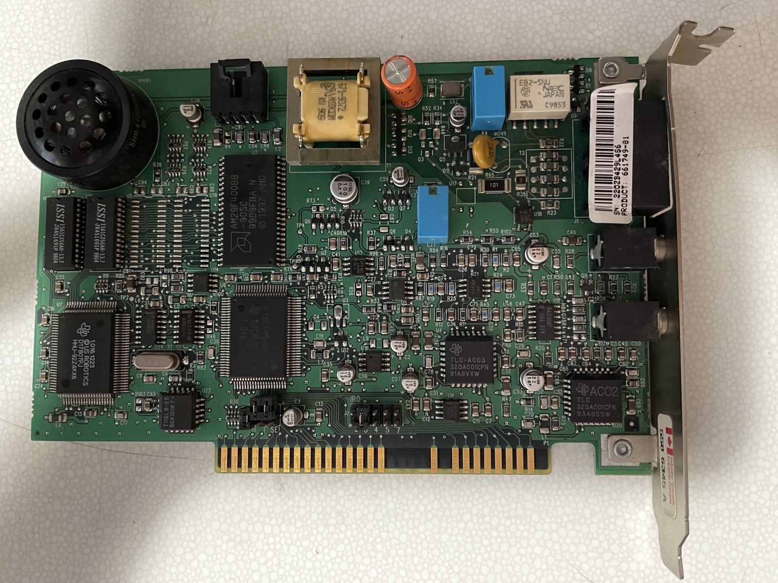 Modem US Robotics ISA kartica V.90 X2 56KB Sportster 0484