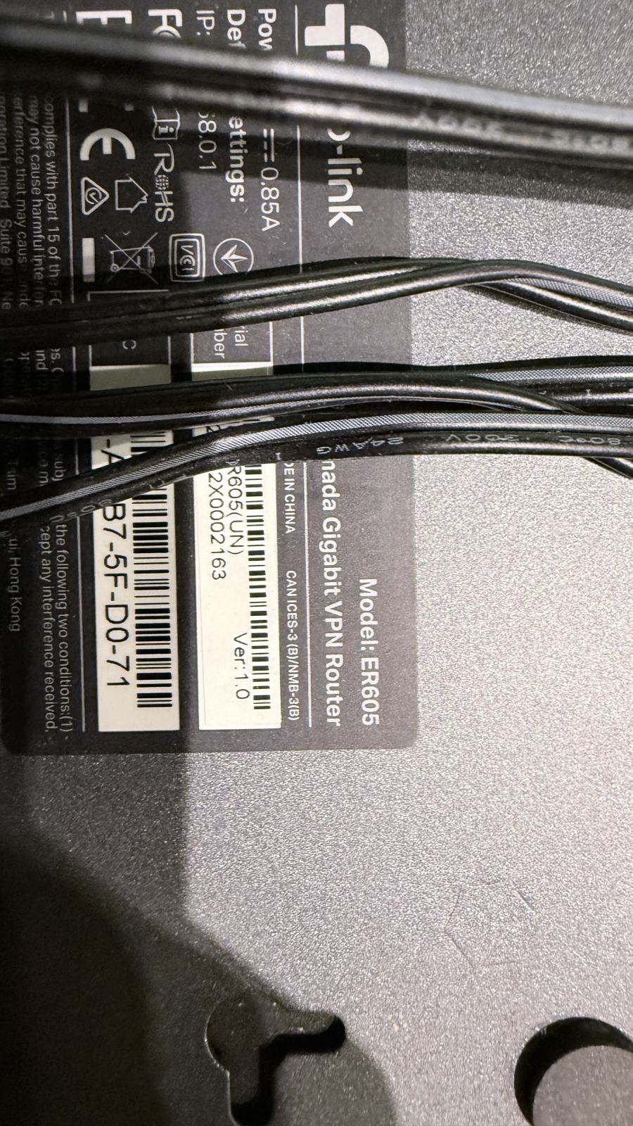 TP-Link Router ER605 Omada Gigabit VPN Router