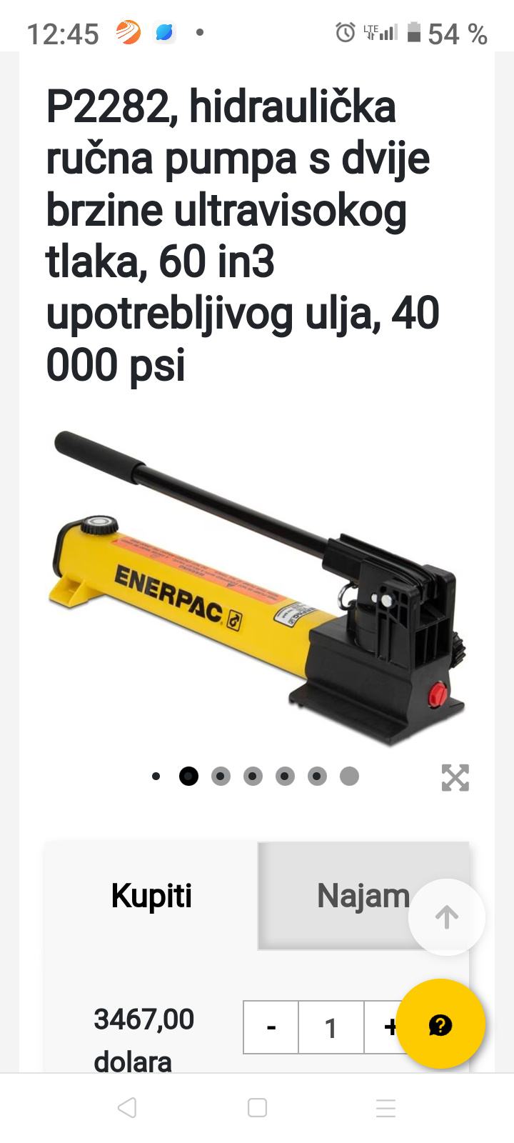 Hidraulična ručna pumpa Enerpac P2282
