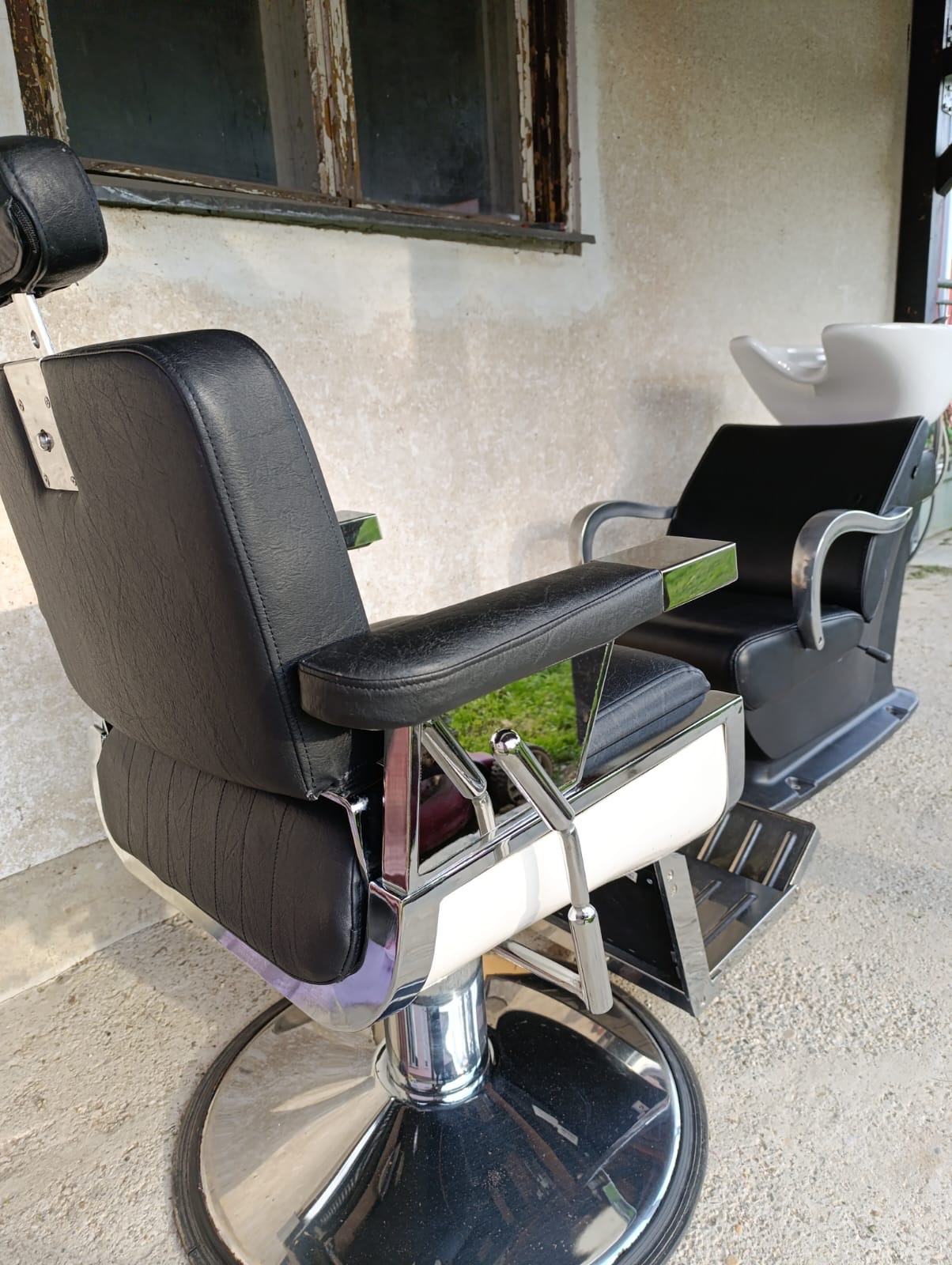 Brijači stolac i bazen(glavoper) za friz. Salon, *kao novo*