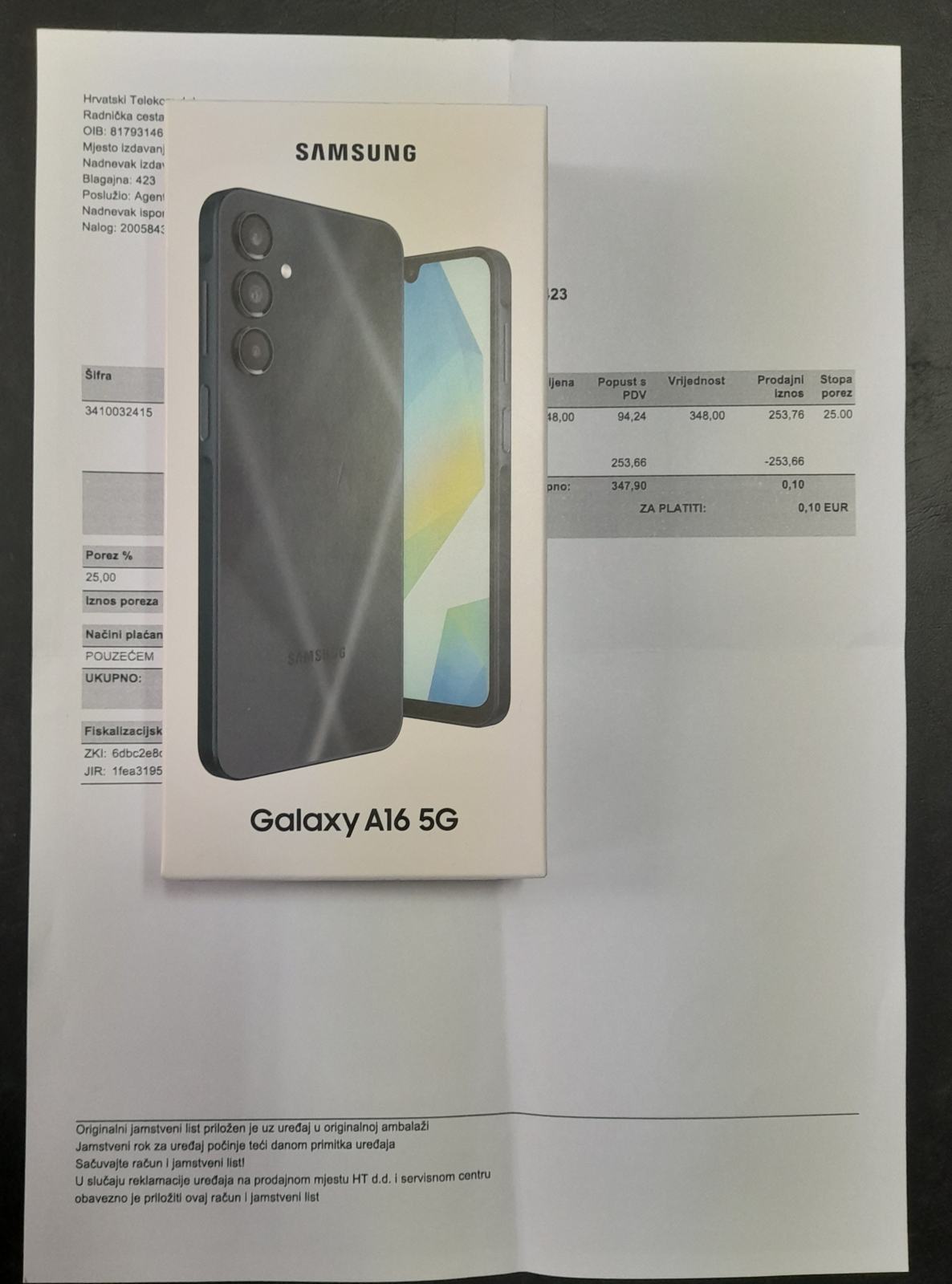 SAMSUNG GALAXY A16 ×× NOVI ×× 098 1851 479