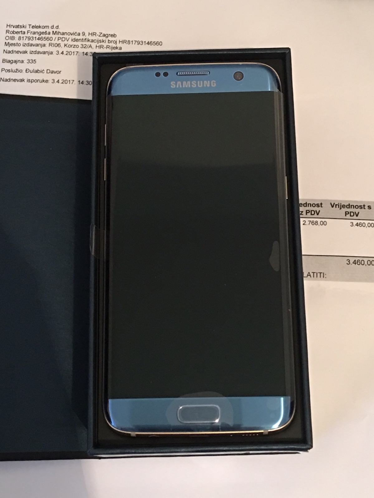 Galaxy S7 edge Blue Coral *** NOVO