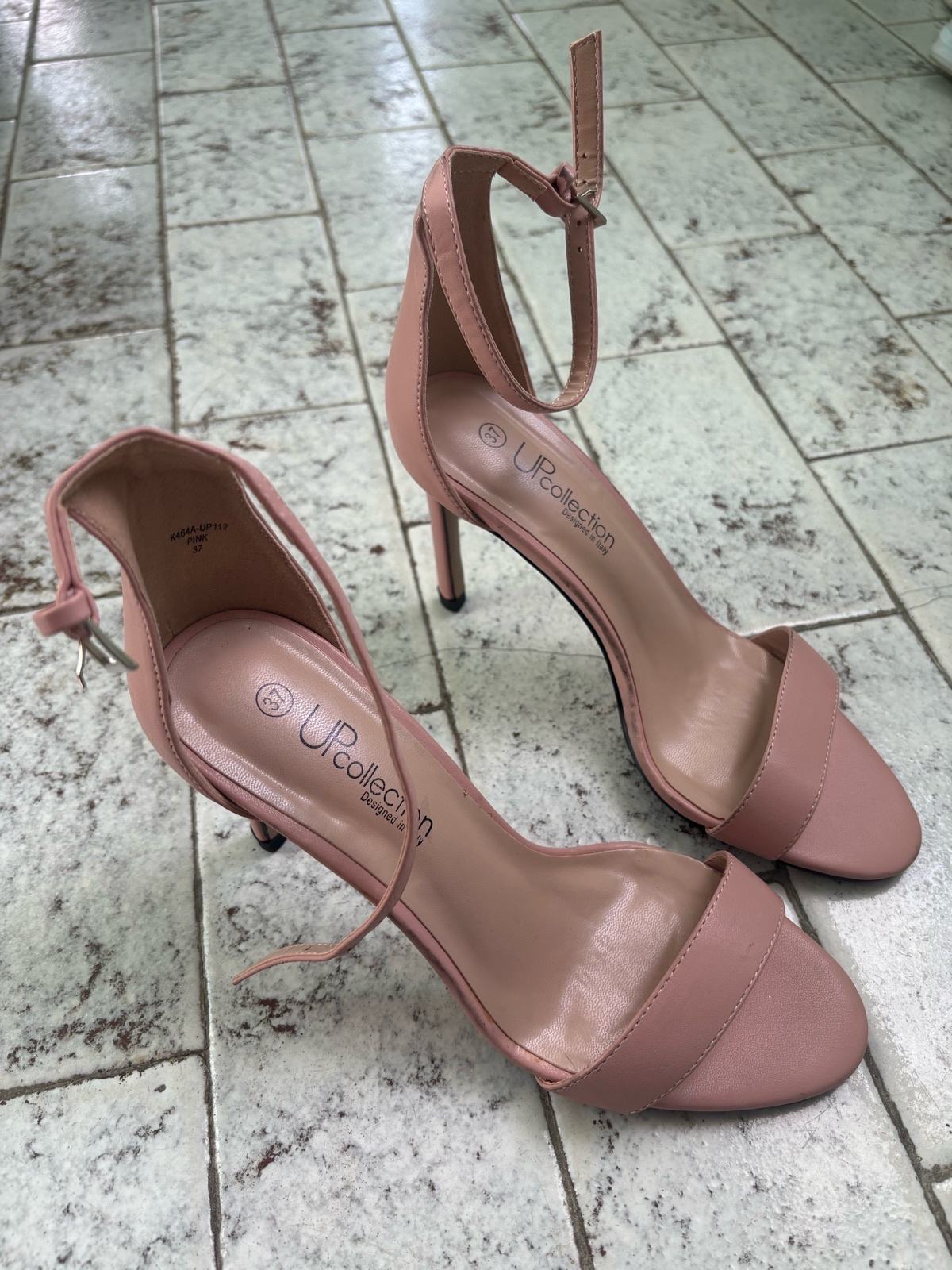 Nove sandale visoka peta roze dust pink