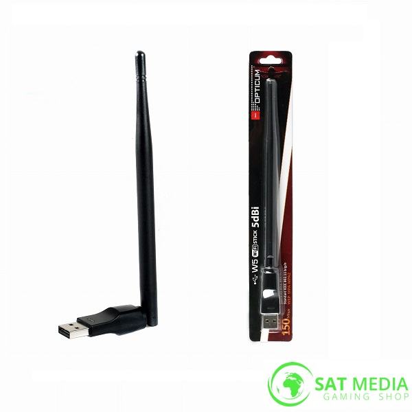 Wifi Stick USB Adapter Opticum W5 V2, 2.4GHz,5dB za sat i iptv prijemn