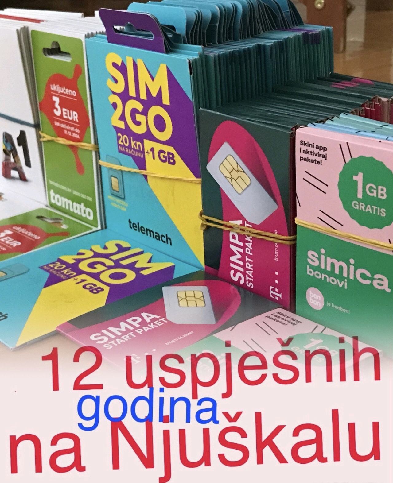 5 €/SIM = 1 novi i atraktivan Simpa broj 098 (s dostavom od 5 do 5,5€)