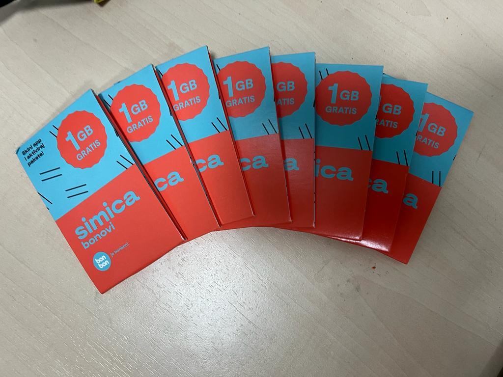 BONBON Prepaid Sim kartica 1GB GRATIS (BON BON) NOVO RAČUN SA PDV-OM