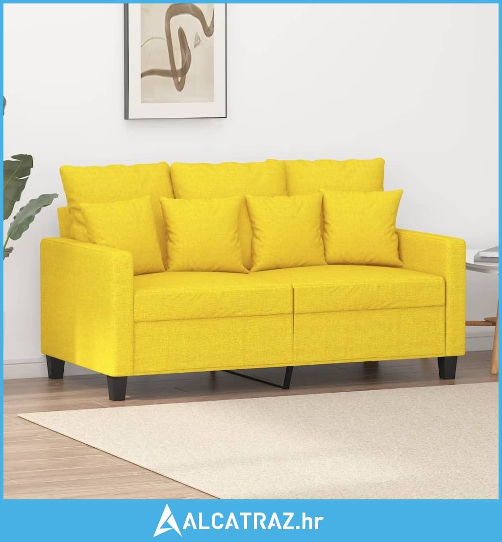 Dvosjed od tkanine svjetložuti 120 cm - NOVO